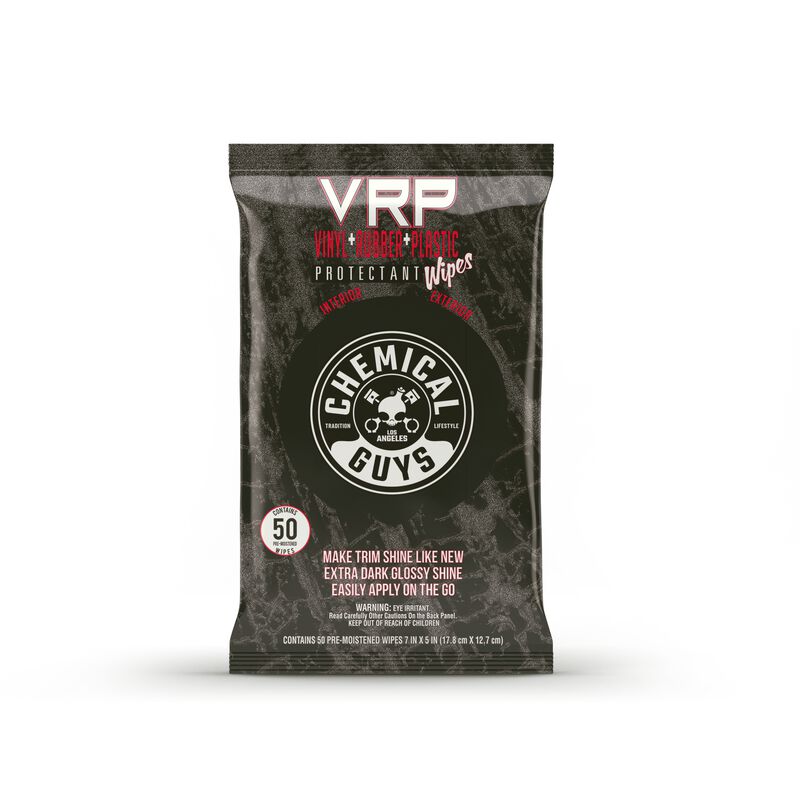 Chemical Guys VRP Vinyl, Rubber, Plastic Shine & Protectant Wipe 50pk ...